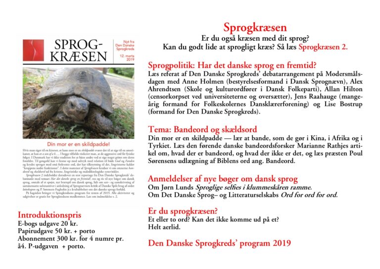 Har du fået Sprogkredsens nye blad? – Den Danske Sprogkreds