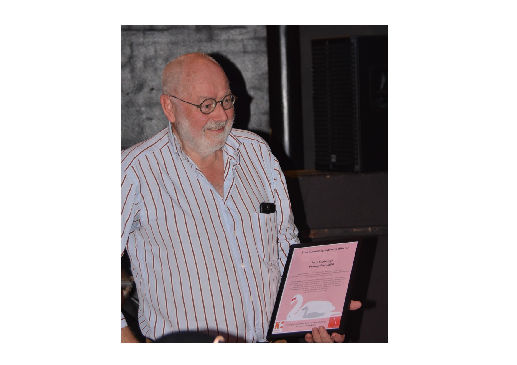 Tale til modtageren af Svaneprisen, Jens Raahauge – Den Danske Sprogkreds
